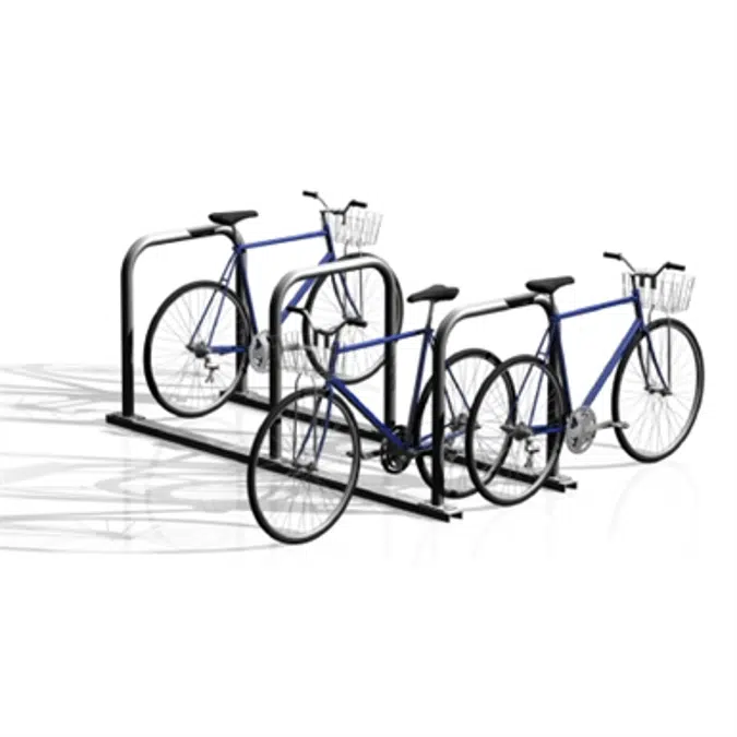 BIM objects - Free download! Inverted U Hoop Runner Bike Racks HR120 ...