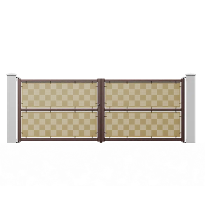 BIM objects - Free download! Damier Swinging Gate | BIMobject