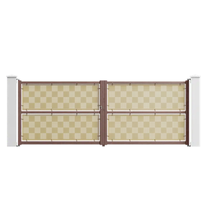 BIM objects - Free download! Damier Swinging Gate | BIMobject