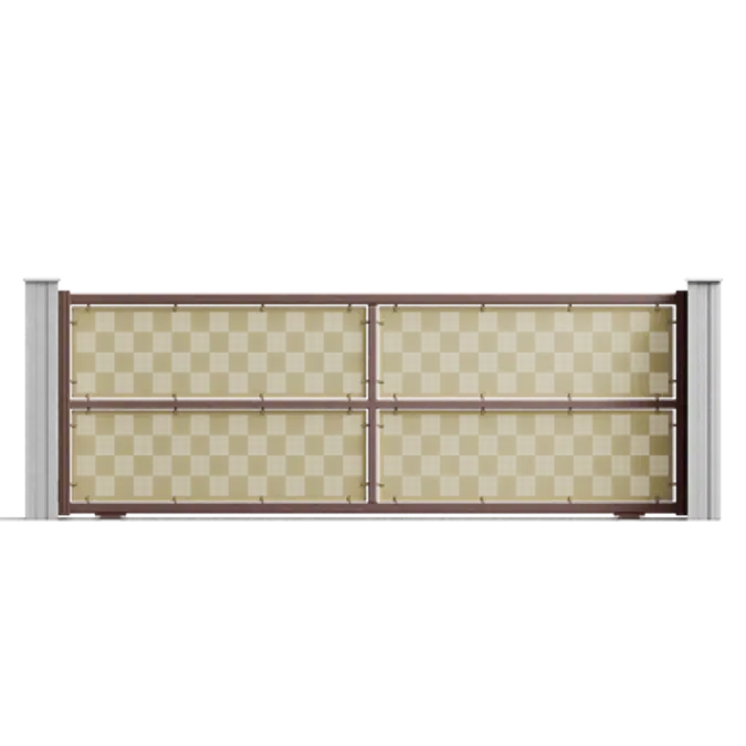 BIM objects - Free download! Damier Sliding Gate | BIMobject