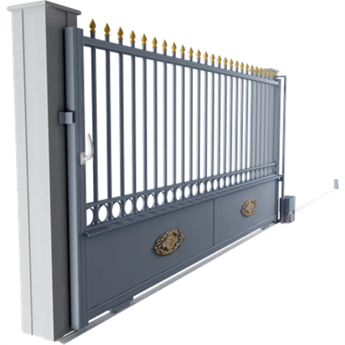 BIM objects - Free download! Tradition Line - Ennery Sliding Gate Model ...