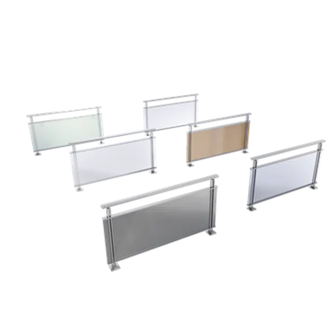 BIM objects - Free download! Balustrades infill under intermediate rail ...