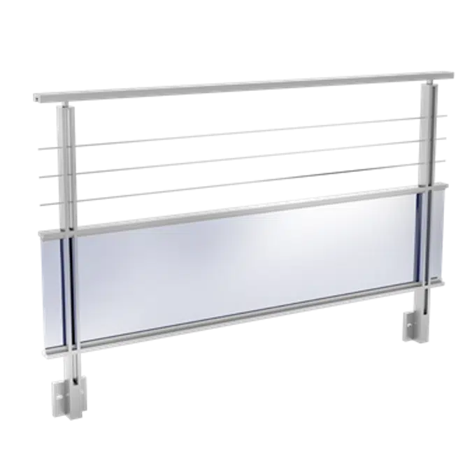 BIM objects - Free download! Balustrades with cables and infill | BIMobject