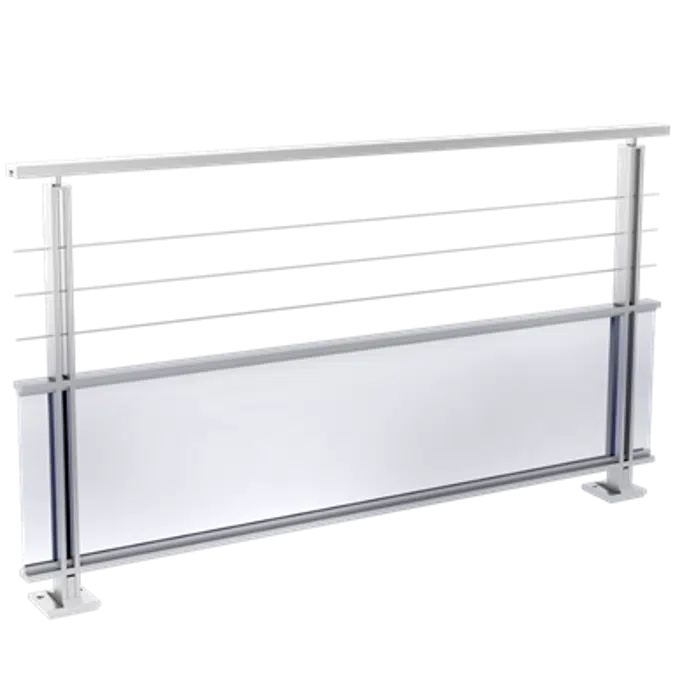 BIM objects - Free download! Balustrades with cables and infill | BIMobject