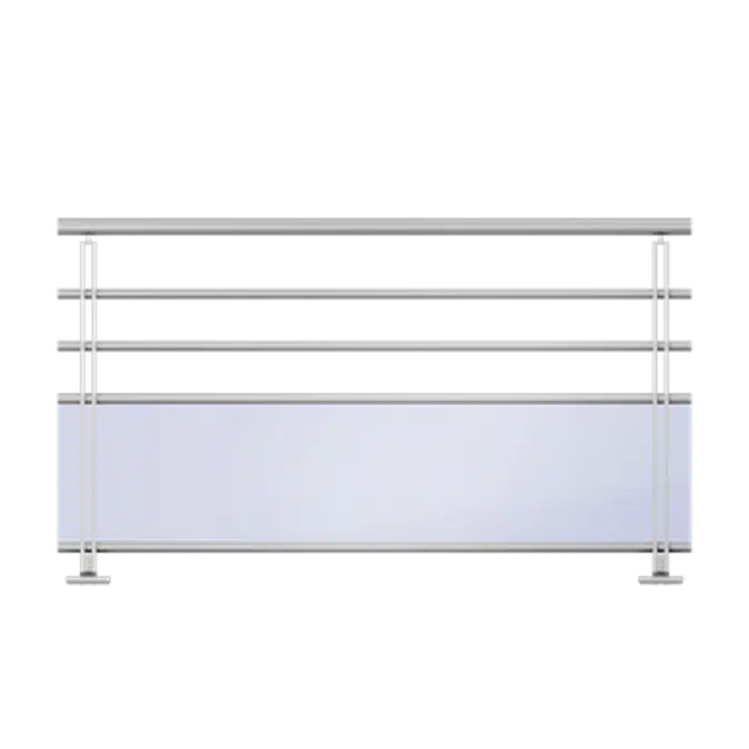 BIM objects - Free download! Balustrades rails with base infill | BIMobject