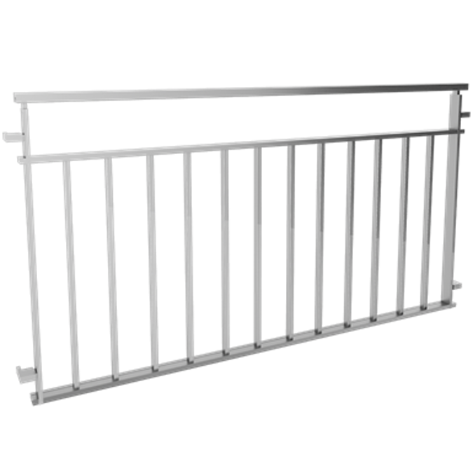 BIM objects - Free download! Balustrades with bars under intermediate ...