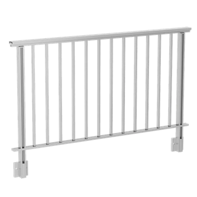 BIM objects - Free download! Balustrades with bars under handrail ...