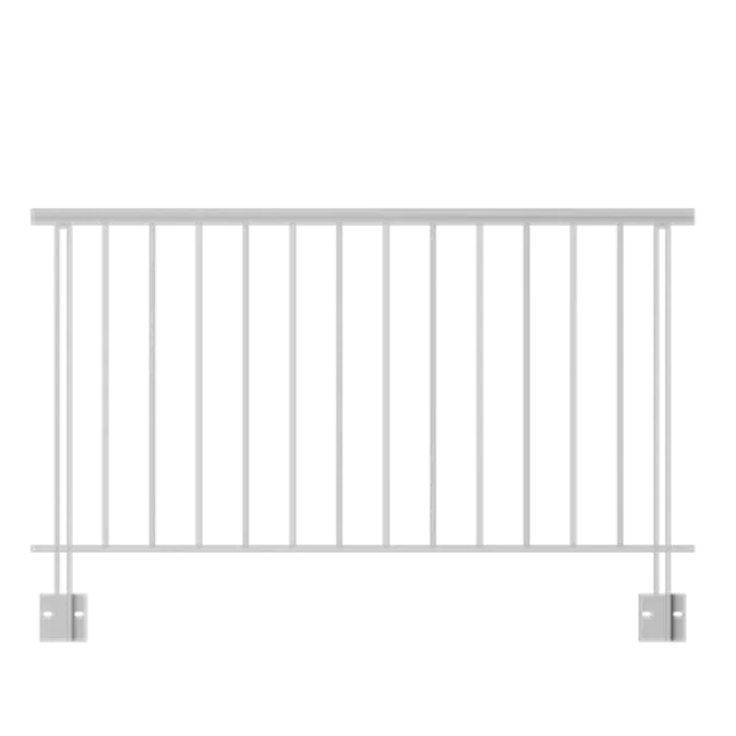 BIM objects - Free download! Balustrades with bars under handrail ...