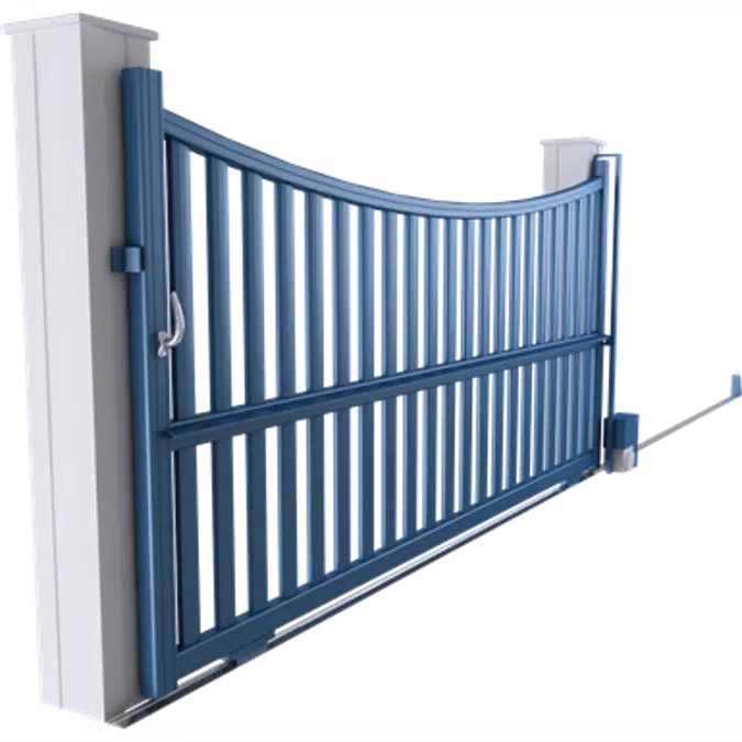 BIM objects - Free download! Horizon Line - Santiago Sliding Gate Model ...