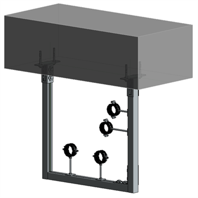 BIM objects - Free download! Slab mounted HVAC hanger assembly 1xHc ...
