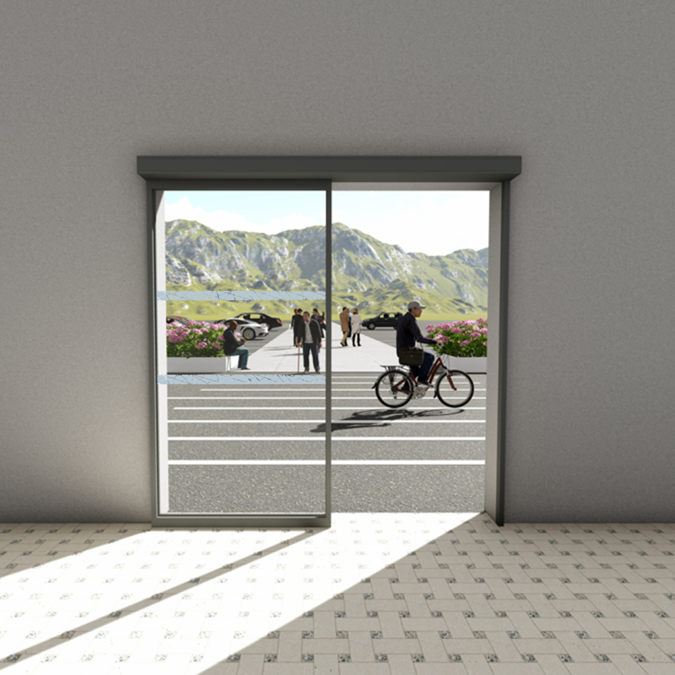 BIM 객체 - 무료로 다운로드하세요! PORTALP RS 1-leaf sliding door G25 single with ...