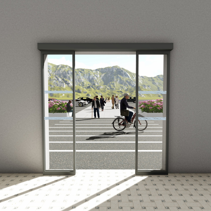 BIM objects - Free download! PORTALP RS 2-leaf sliding door G25 double ...