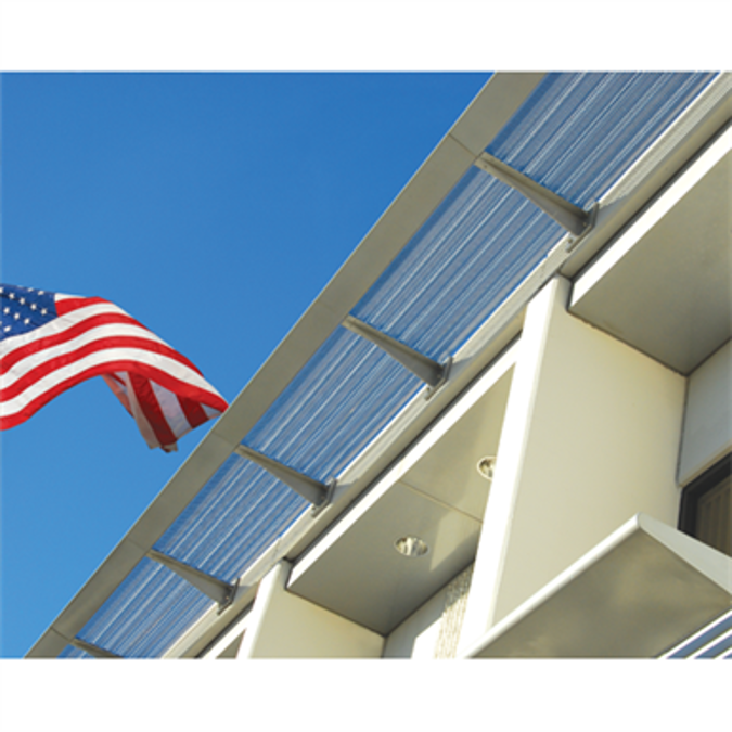 BIM objects - Free download! 7750 - Sunshade with corrugated panel top ...