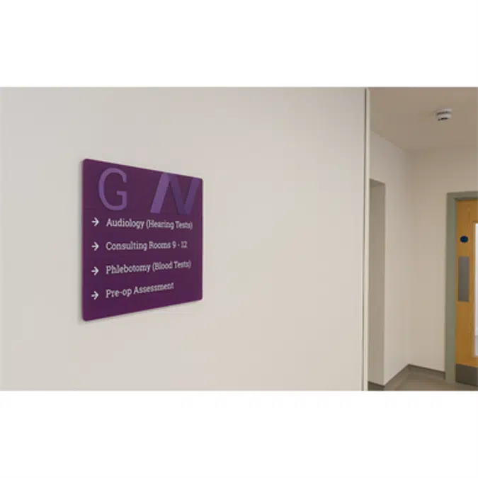 BIM objects - Free download! Wayfinding - Directional Wall Sign | BIMobject