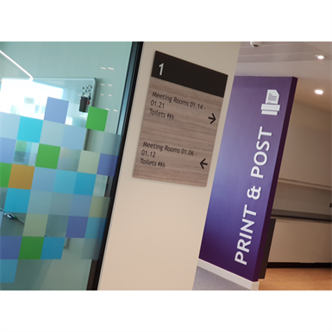BIM objects - Free download! Wayfinding - Directional Wall Sign | BIMobject
