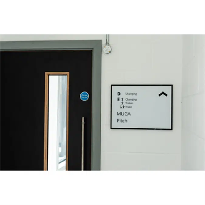 BIM objects - Free download! Wayfinding - Directional Wall Sign | BIMobject