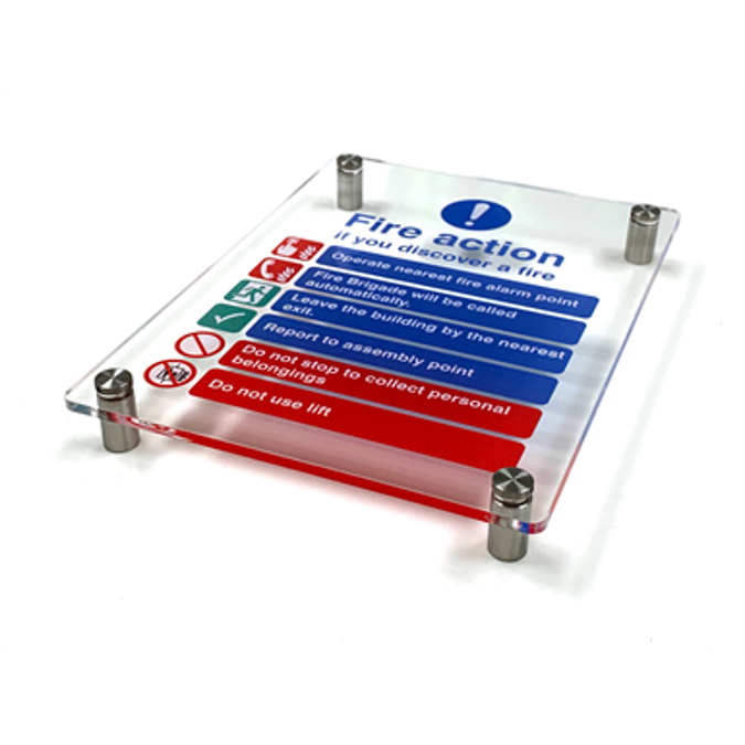 BIM objects - Free download! Fire Safety Sign - Fire Action Notice ...