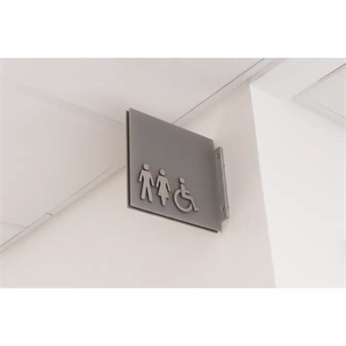 BIM objects - Free download! Wayfinding - Projecting Wall Sign | BIMobject