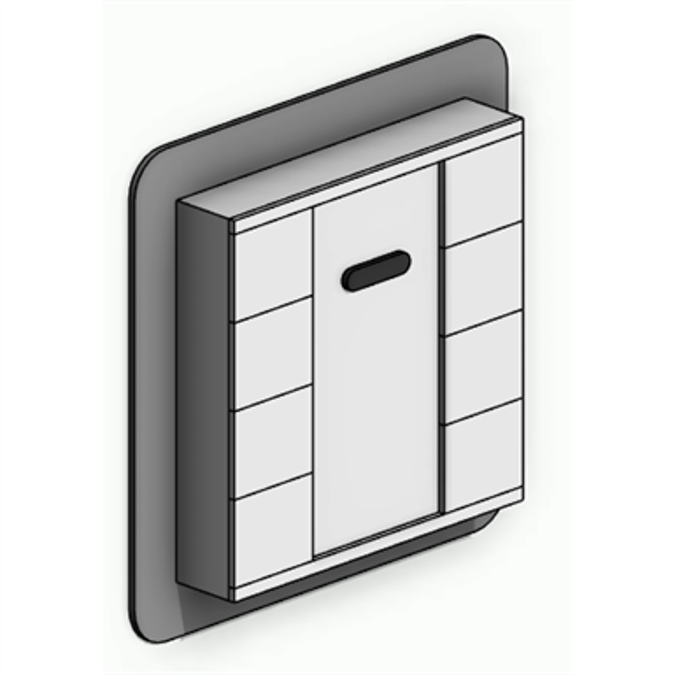 BIM objects - Free download! KNX - System M - Push-button Plus - IR ...
