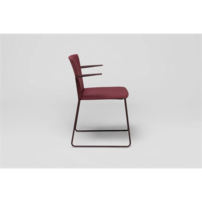 BIM objects - Free download! Ema sledge chair with close backrest and ...