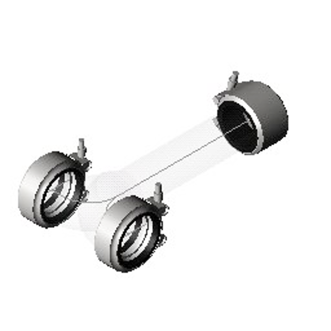 BIM objects - Free download! Double Quarter Bend (Plain End Outlet ...