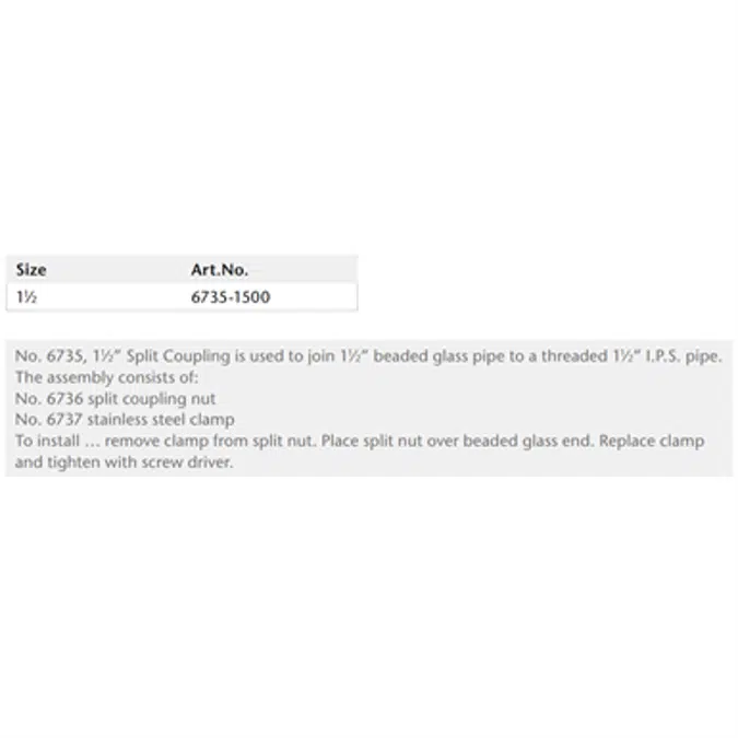 Objetos Bim - Download gratuito KIMAX Model 6735 1.5" Split Coupling ...