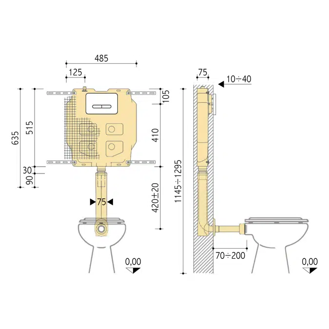 Objetos BIM - ¡Descarga gratis! Toilet cisterns PUCCI ® eco ® 6l-3l ...