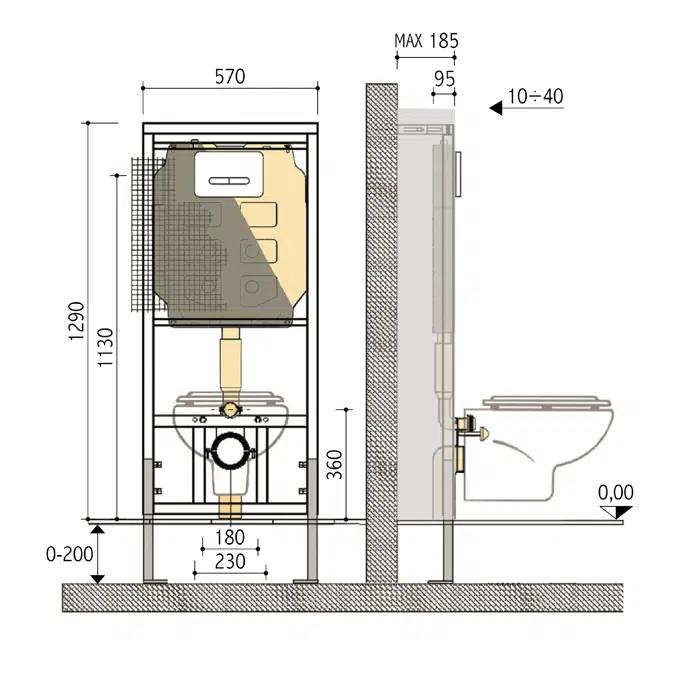 Objetos BIM - ¡Descarga gratis! Toilet cisterns PUCCI ® eco ® 9l -4l ...