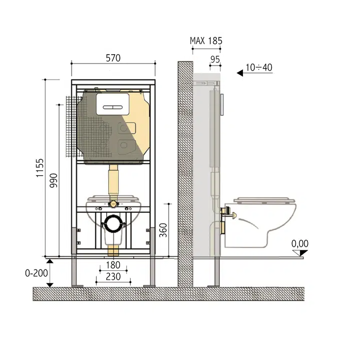 Objetos BIM - ¡Descarga gratis! Toilet cisterns PUCCI ® eco ® 6l-3l ...