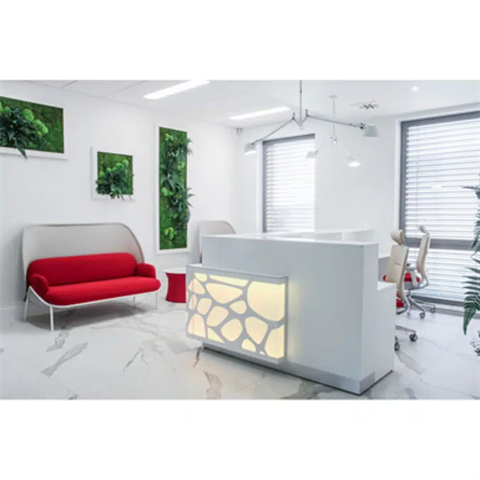 BIM objects - Free download! RECEPTION DESK ORGANIC corner 02 | BIMobject