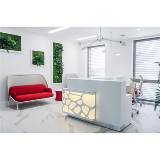 BIM objects - Free download! RECEPTION DESK ORGANIC corner 02 | BIMobject