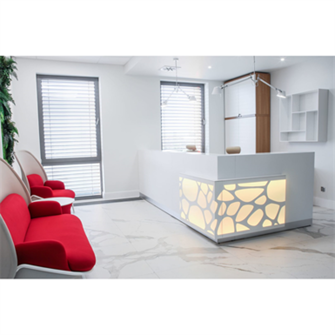 BIM objects - Free download! RECEPTION DESK ORGANIC corner 02 | BIMobject