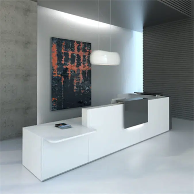 BIM objects - Free download! RECEPTION DESK TERA straight | BIMobject