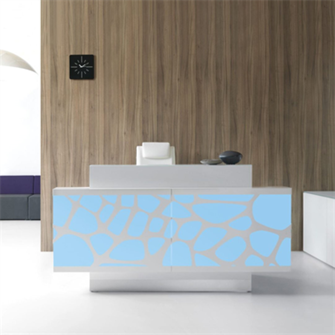 BIM objects - Free download! RECEPTION DESK ORGANIC straight | BIMobject