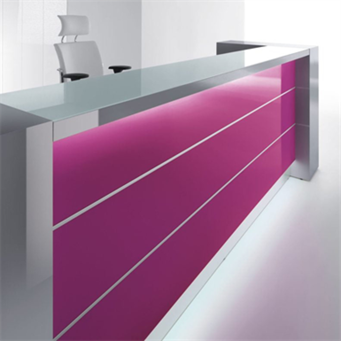 BIM objects - Free download! RECEPTION DESK VALDE straight | BIMobject