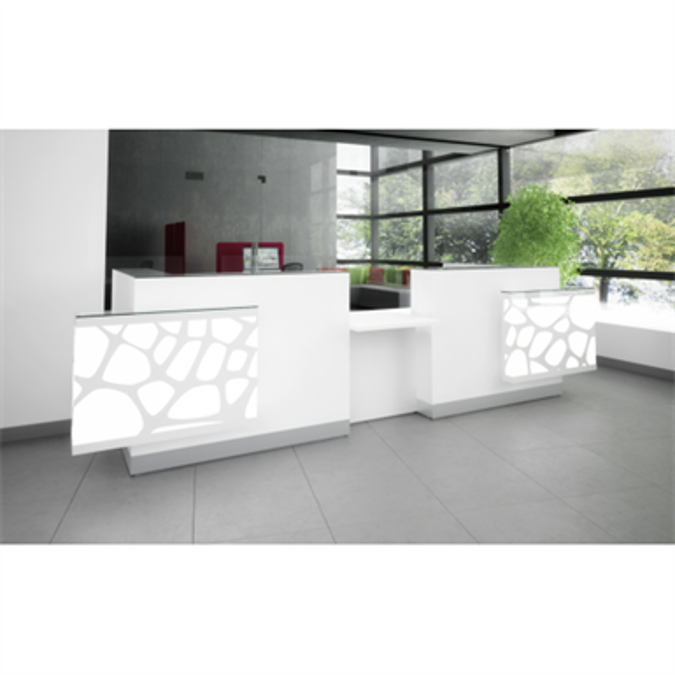 BIM objects - Free download! RECEPTION DESK ORGANIC low | BIMobject