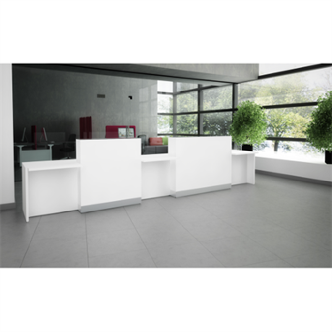 BIM objects - Free download! RECEPTION DESK ORGANIC low | BIMobject