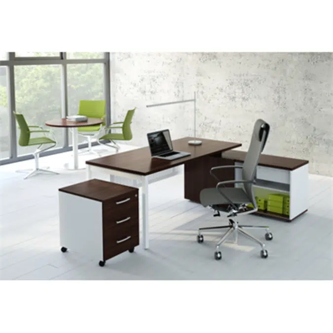 BIM objects - Free download! OGI desk with manager cabinet | BIMobject
