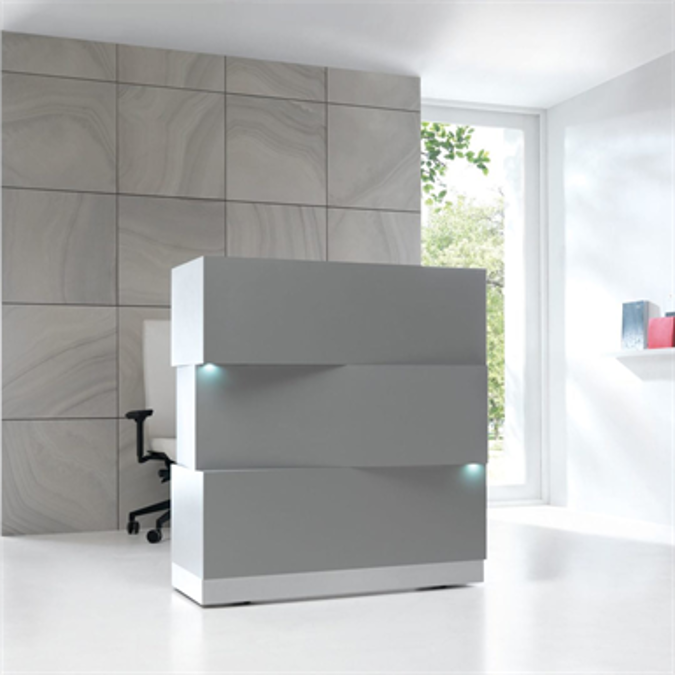 BIM objects - Free download! RECEPTION DESK ZEN | BIMobject