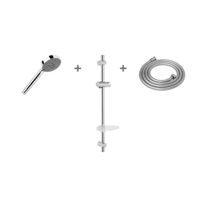 BIM objects - Free download! MIO shower set (hand shower 5 functions ...