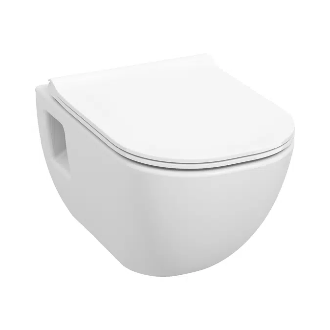 BIM objects - Free download! MIO N Wall-hung wc, rimless, visible ...