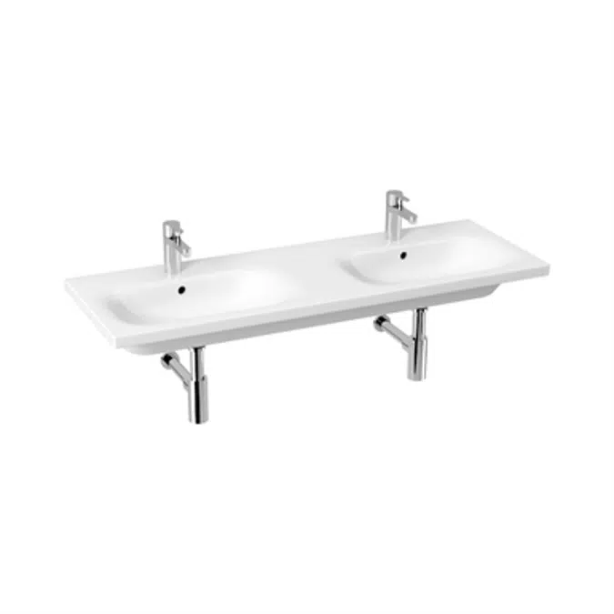 BIM objects - Free download! MIO N Double Washbasin 130cm | BIMobject