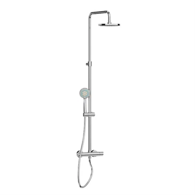 BIM objects - Free download! MIO Thermostatic shower column mixer with ...