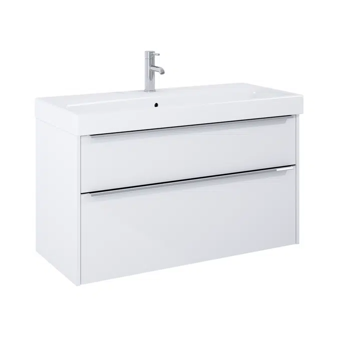 BIM objects - Free download! PURE Vanity unit, 2 drawers, incl ...