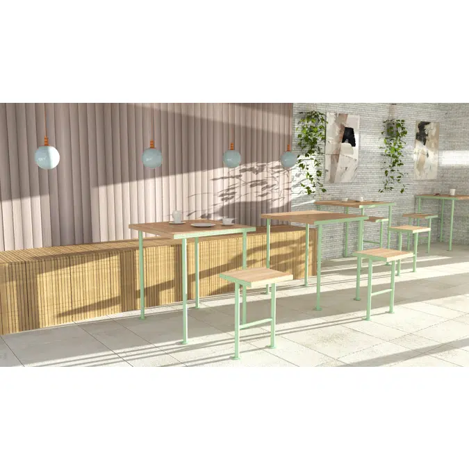 Objetos BIM - ¡Descarga gratis! Holmen Outdoor Bar Table | BIMobject