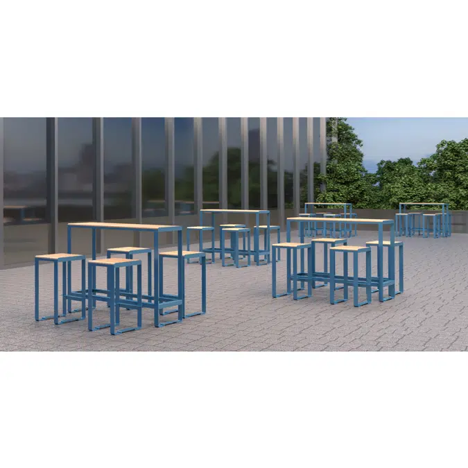 BIM objects - Free download! Frederiksberg Oudoor Bar Set | BIMobject