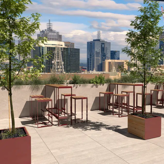 BIM objects - Free download! Frederiksberg Oudoor Bar Set | BIMobject