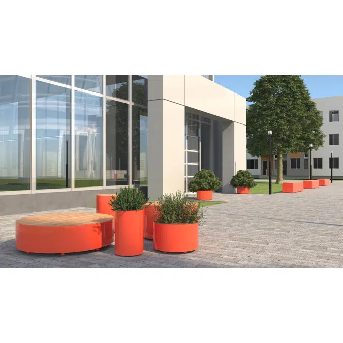 BIM objects - Free download! Valby Outdoor Planter 80 cm | BIMobject