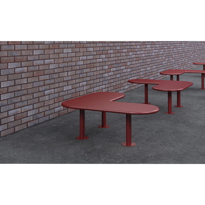 BIM objects - Free download! Sydhavn L-shaped Bench | BIMobject
