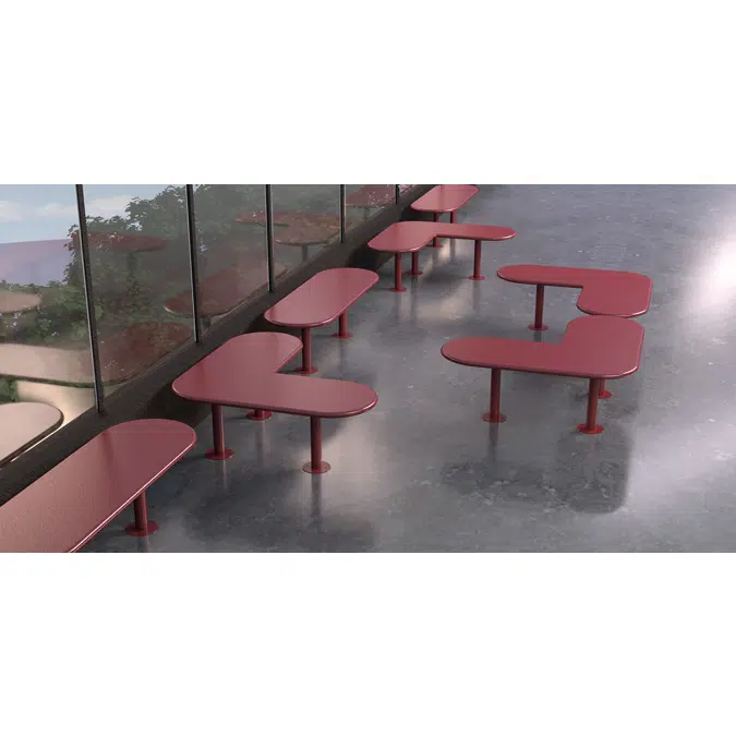 BIM objects - Free download! Sydhavn L-shaped Bench | BIMobject